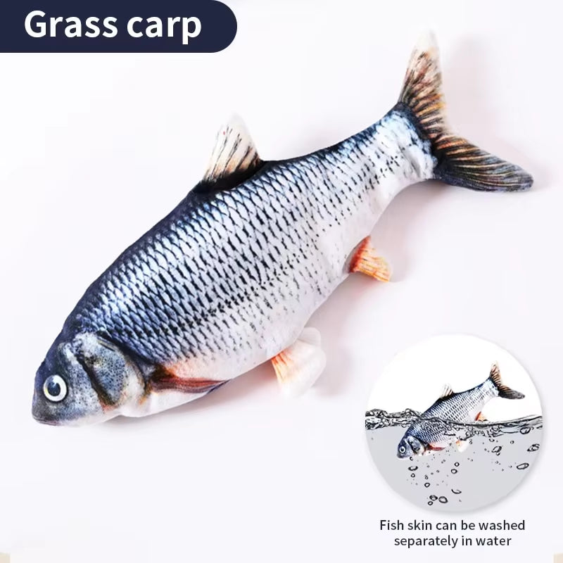 Pet Cat Pet Dog Soft Plush Toy Simulation Fish Interactive Training Gr ...