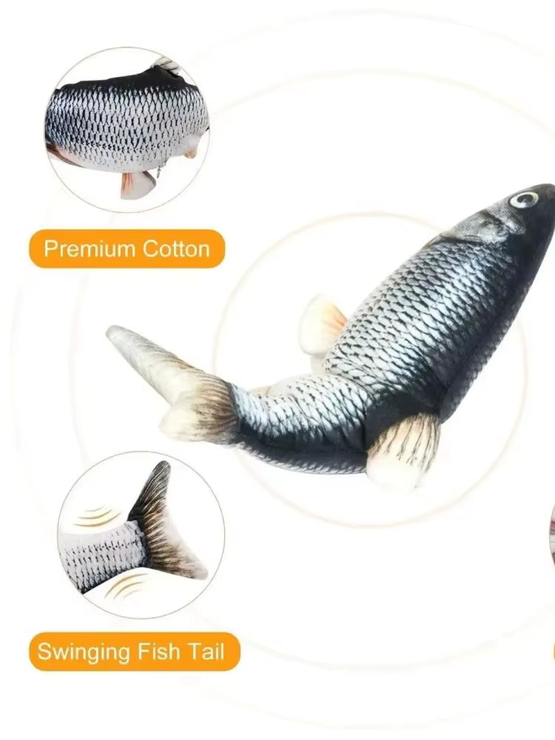 Pet Cat Pet Dog Soft Plush Toy Simulation Fish Interactive Training Gr ...