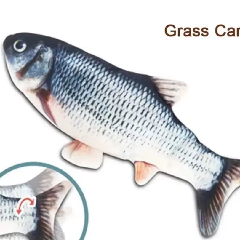 Pet Cat Pet Dog Soft Plush Toy Simulation Fish Interactive Training Gr ...